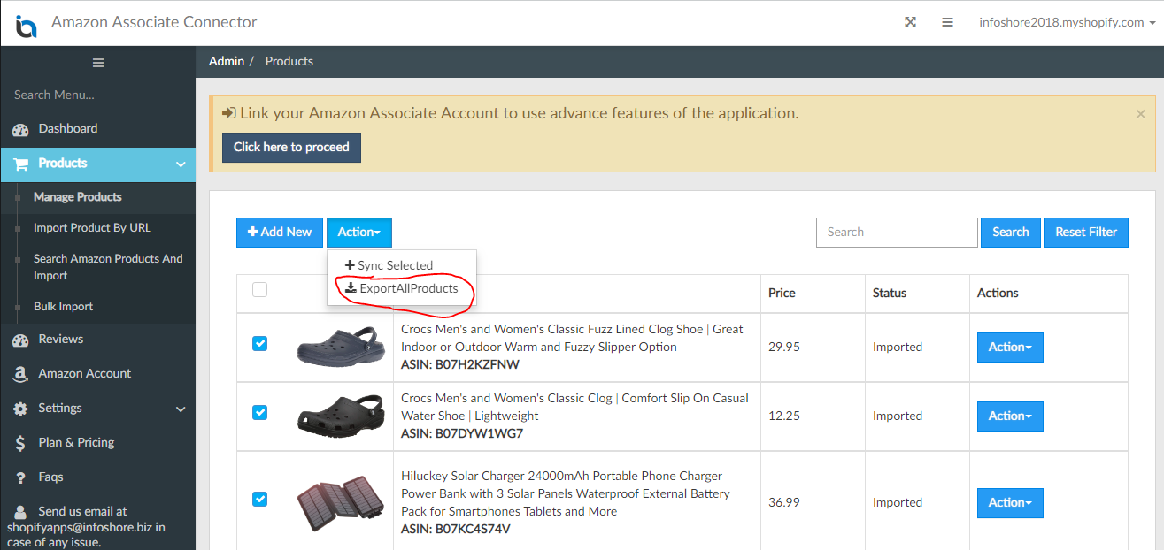 How To Export Products In Csv Infoshore Technology Solutions Llp